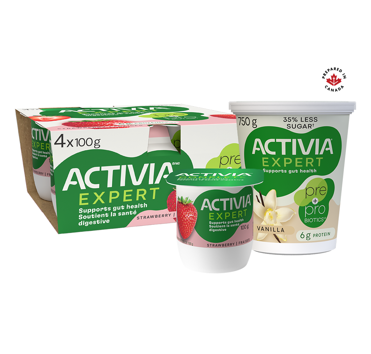 Plain Probiotic and Prebiotic Yogurt | No Added Sugar | Activia