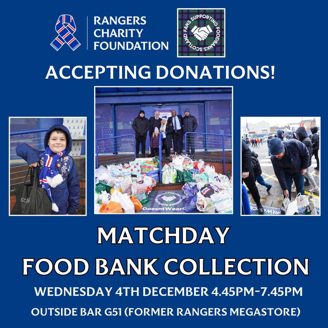 Charity: Christmas Food bank Collection Tomorrow | Rangers Football Club