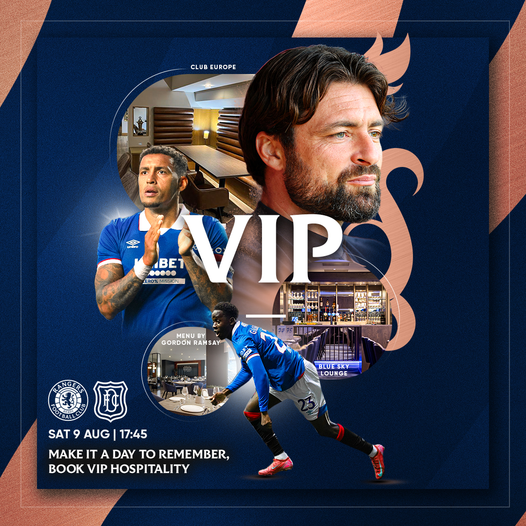 VIP Hospitality Available For Dundee This Saturday At Ibrox! | Rangers ...