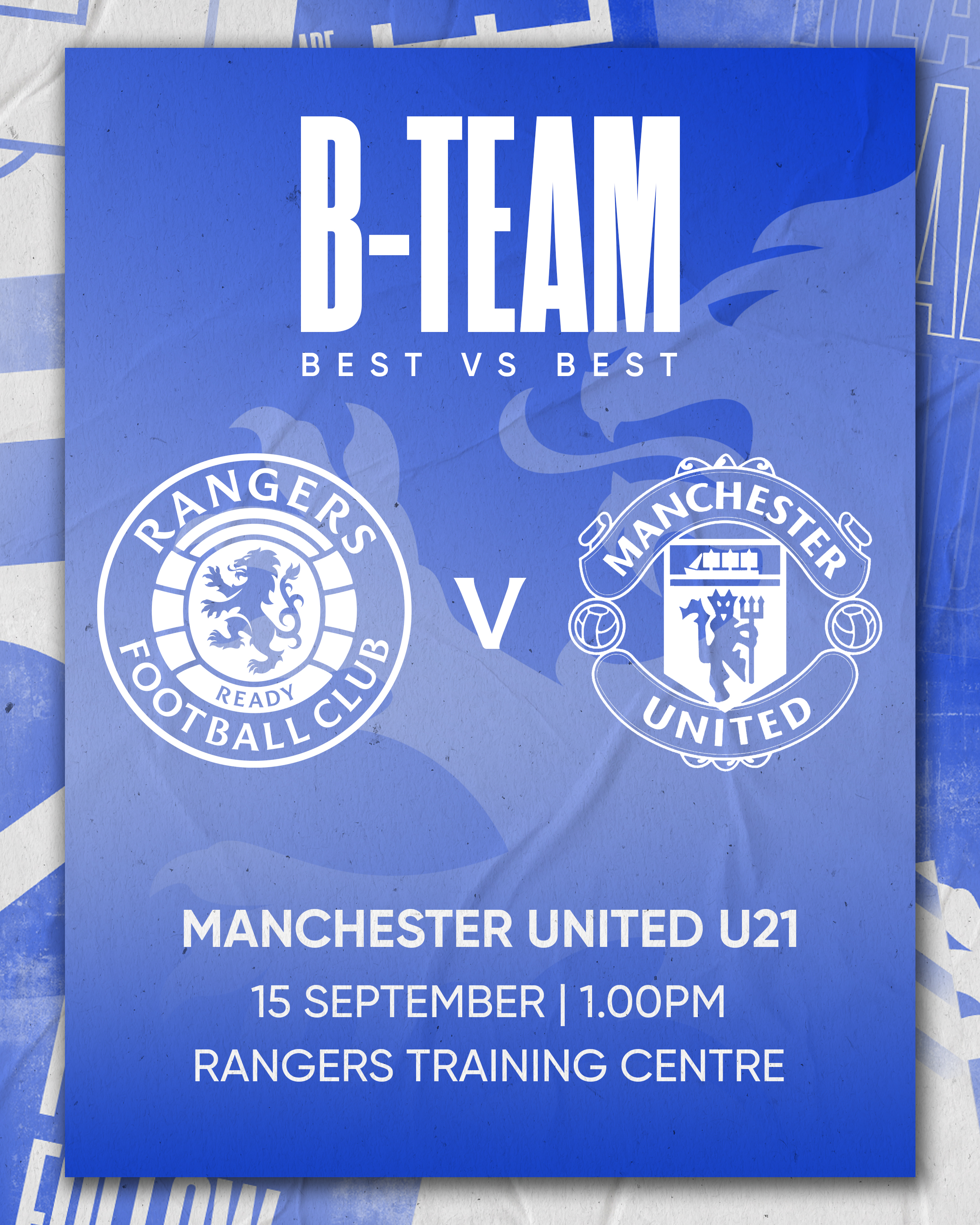 Rangers B Set To Face Manchester United | Rangers Football Club
