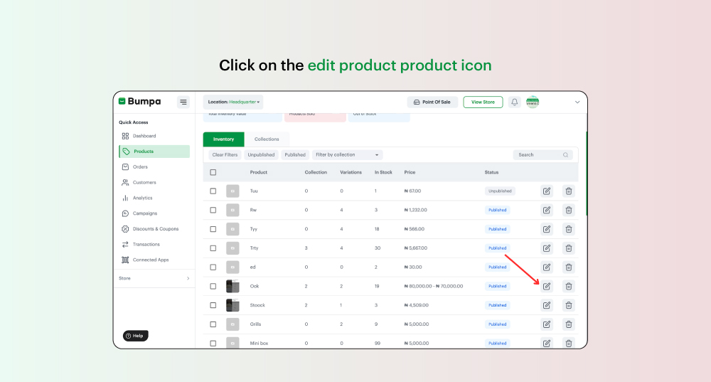 Bumpa App Guide - Tracking & Managing Inventory | Bumpa Business Academy