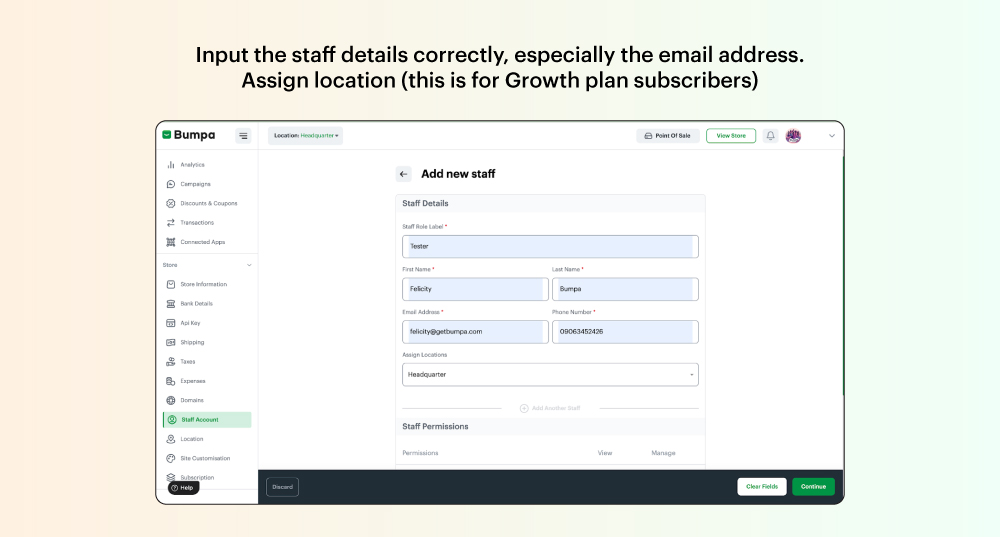 Bumpa App Guide - Managing Staff | Bumpa Business Academy