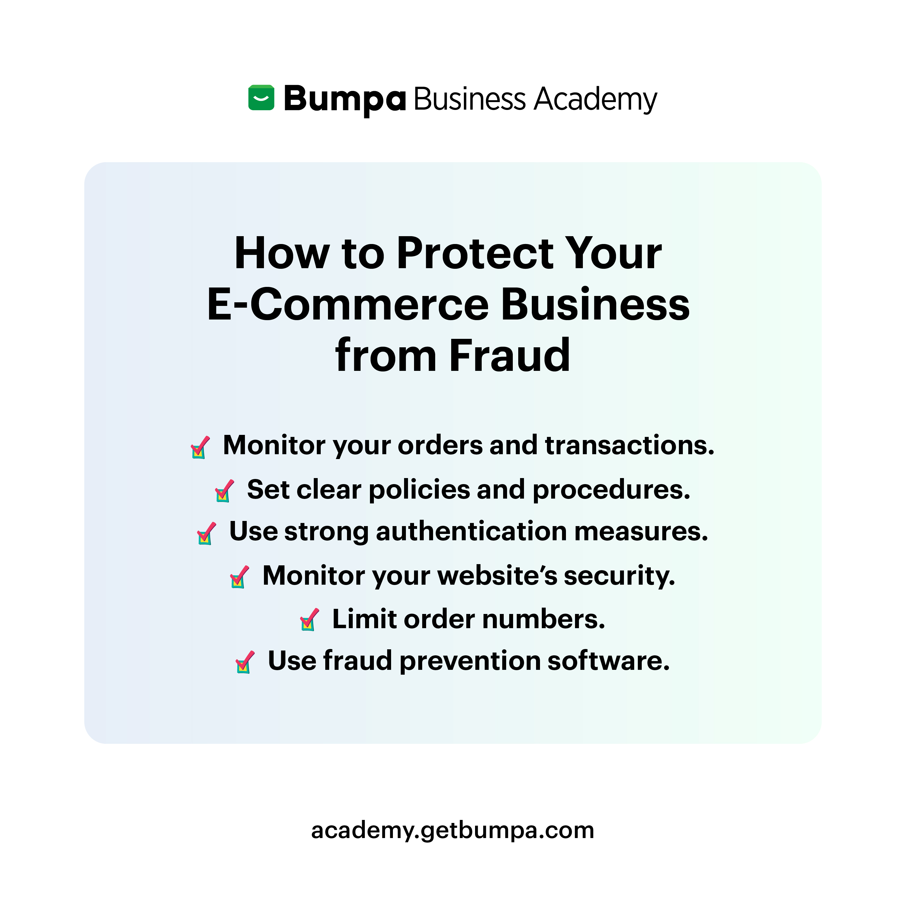 Protecting your e-commerce business from fraud | Bumpa Business Academy