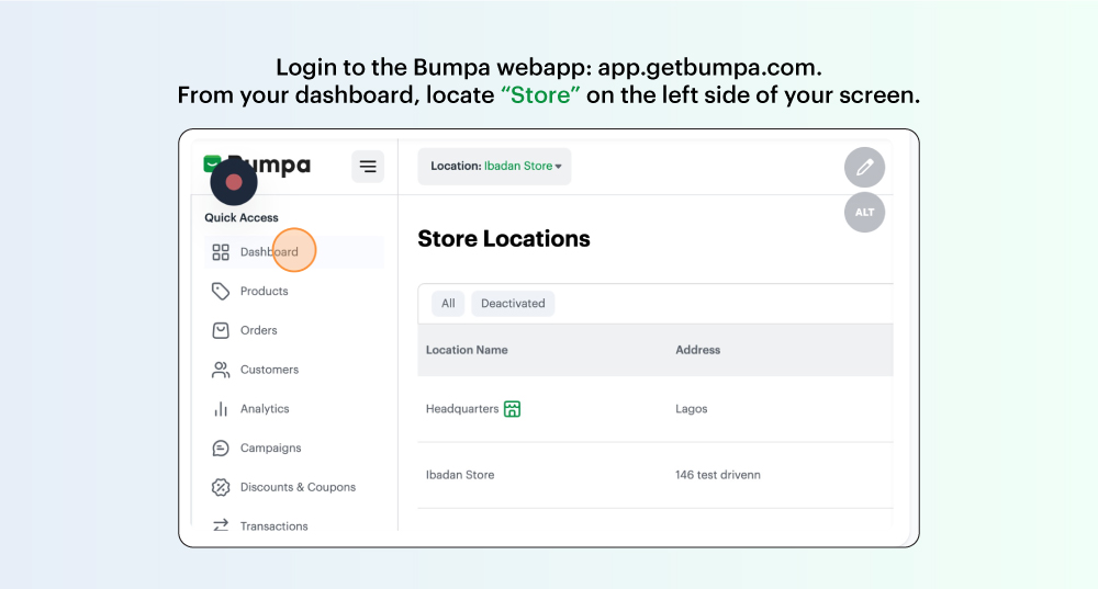 Bumpa App Guide - Location Management | Bumpa Business Academy