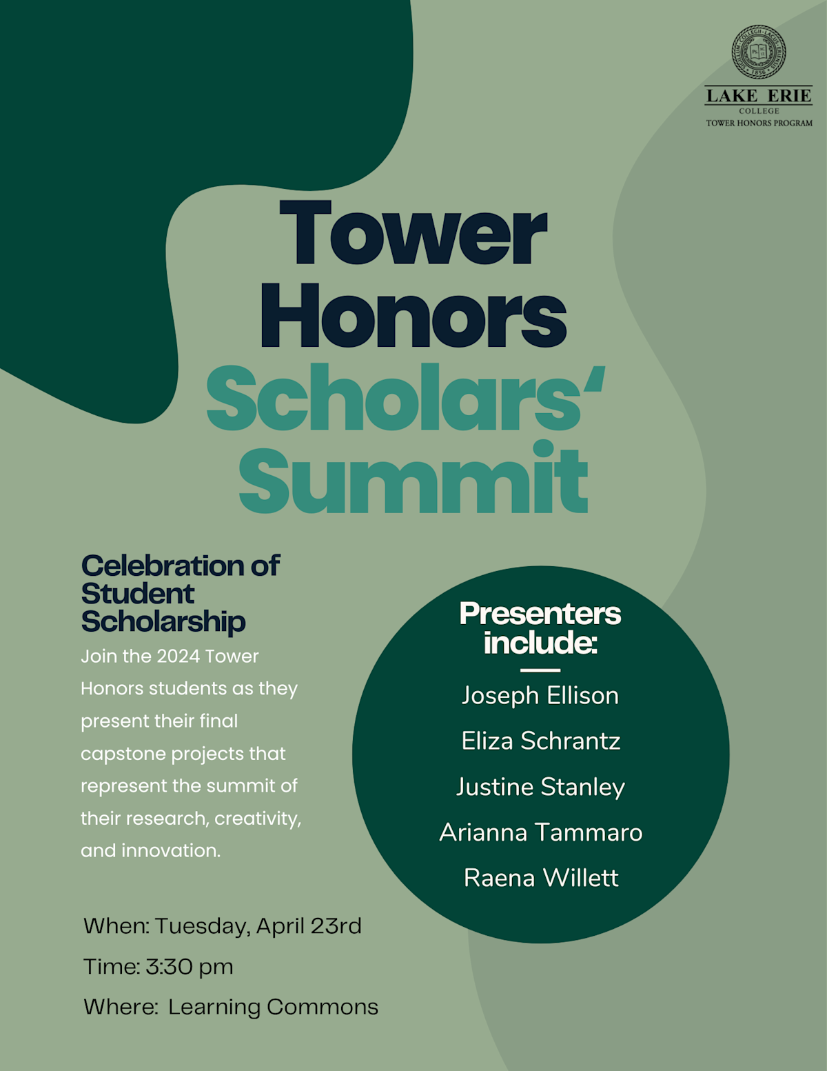 Tower Honors Scholars' Summit | Lake Erie College