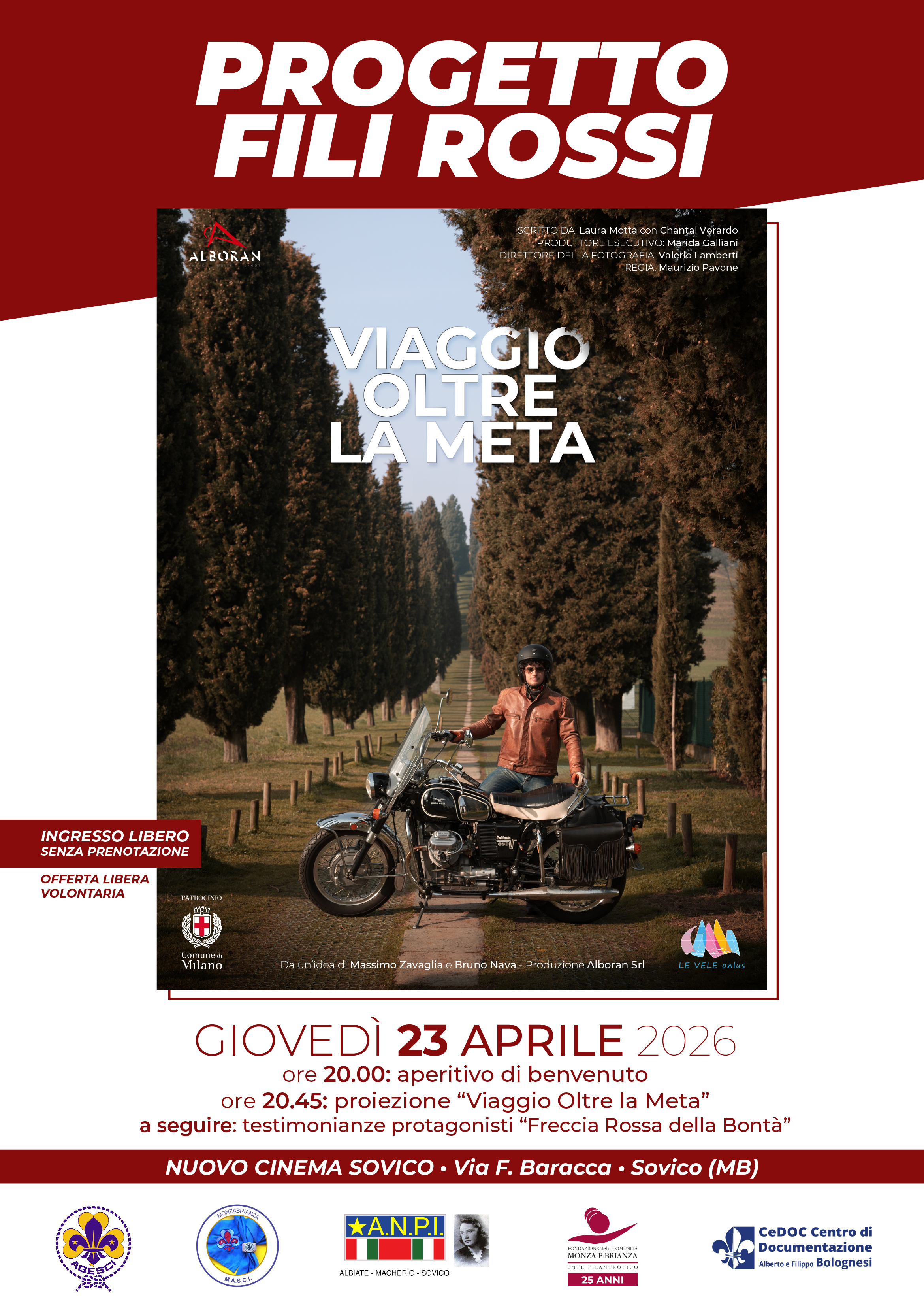 Proiezione del docufilm sulla Moto Guzzi che parla della Freccia Rossa ...