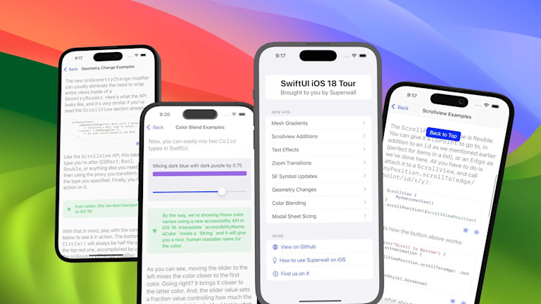 A Tour of new SwiftUI iOS 18 APIs — Superwall - Superwall