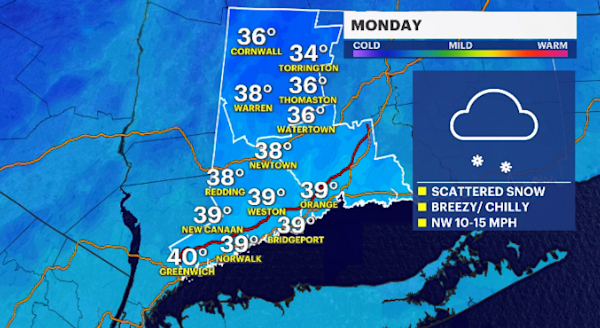 WEATHER TO WATCH: Heavy overnight rain, some snow into Monday in ...