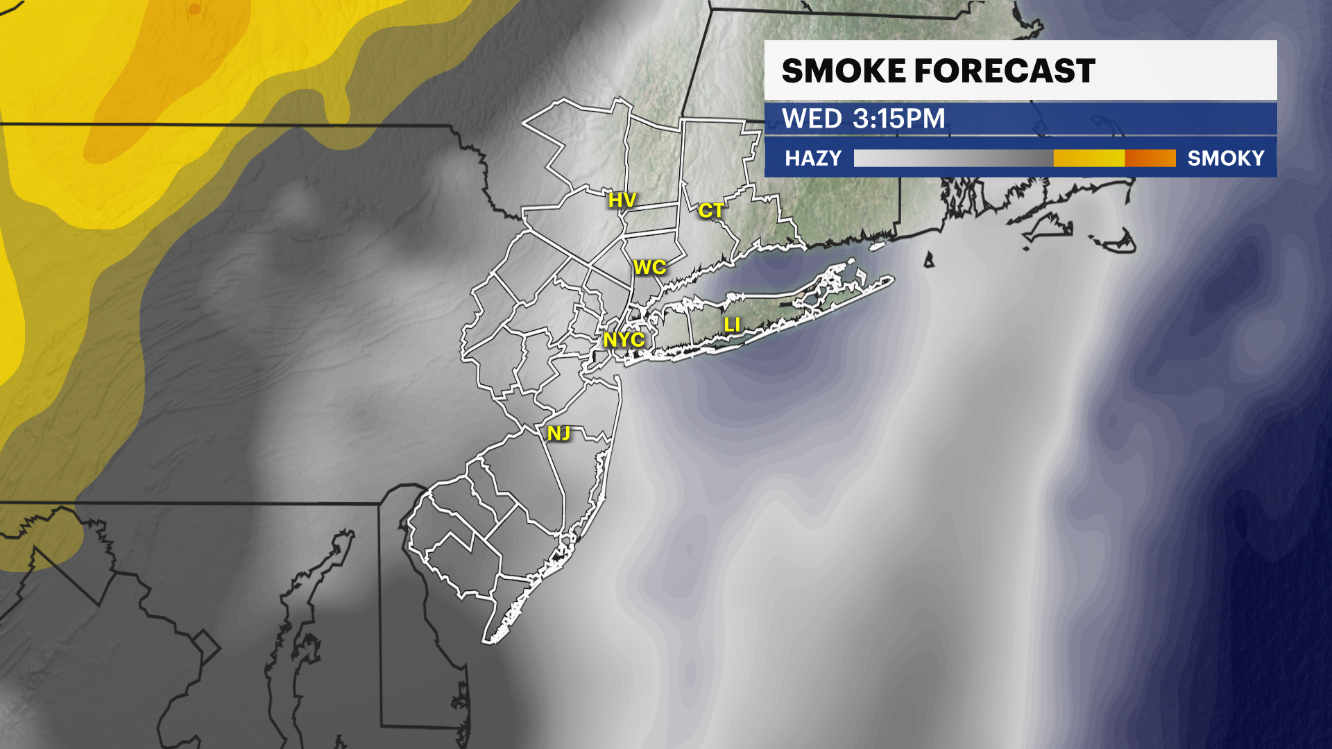 Canadian wildfire smoke to impact New Jersey’s air quality on Wednesday