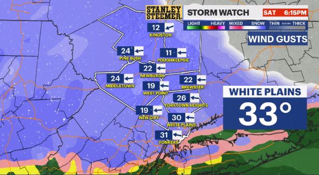 STORM WATCH: Winter storm to hit Hudson Valley Saturday afternoon; 6 to ...