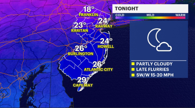 BITTER BLAST: Below-freezing temperatures to arrive in New Jersey by Friday