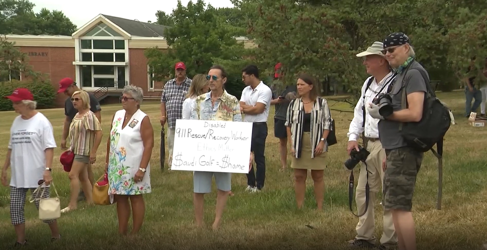 9/11 families protest LIV Golf tournament at Trump’s Bedminster club ...