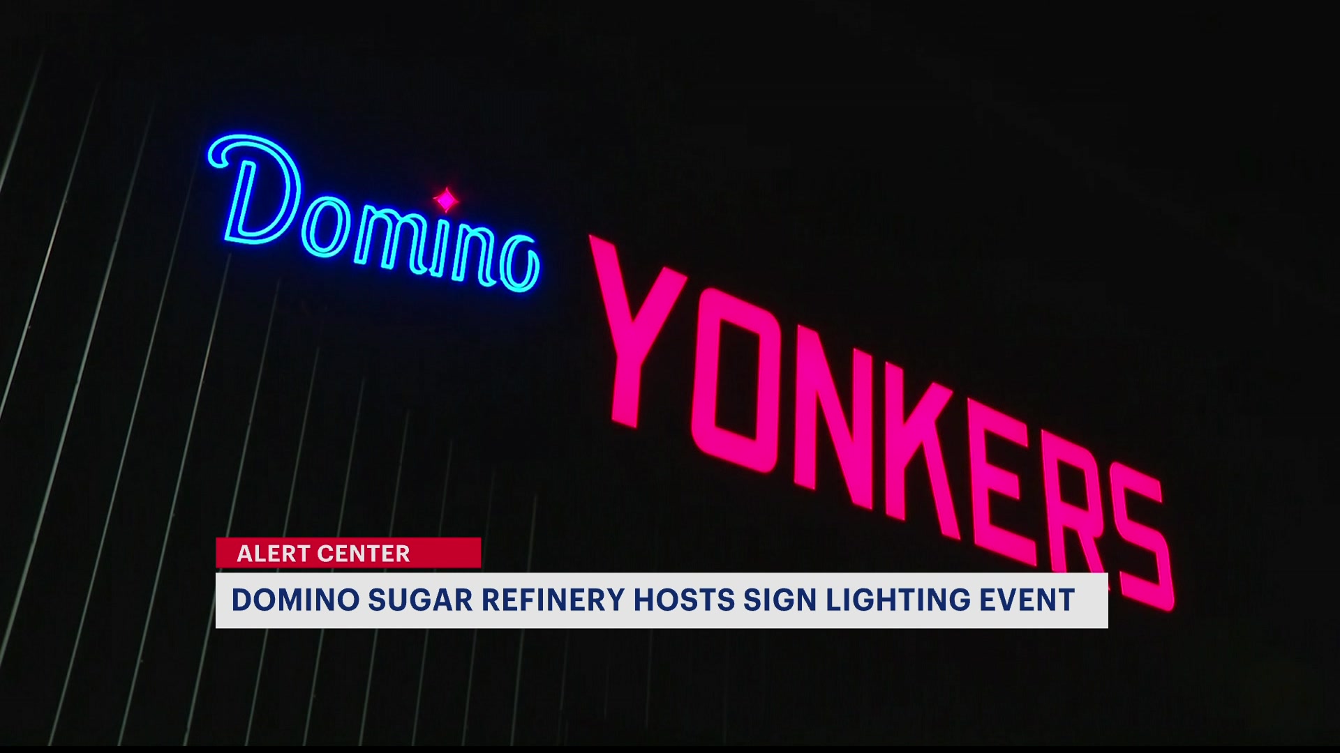 Domino Sugar shows its Yonkers pride with giant LED sign