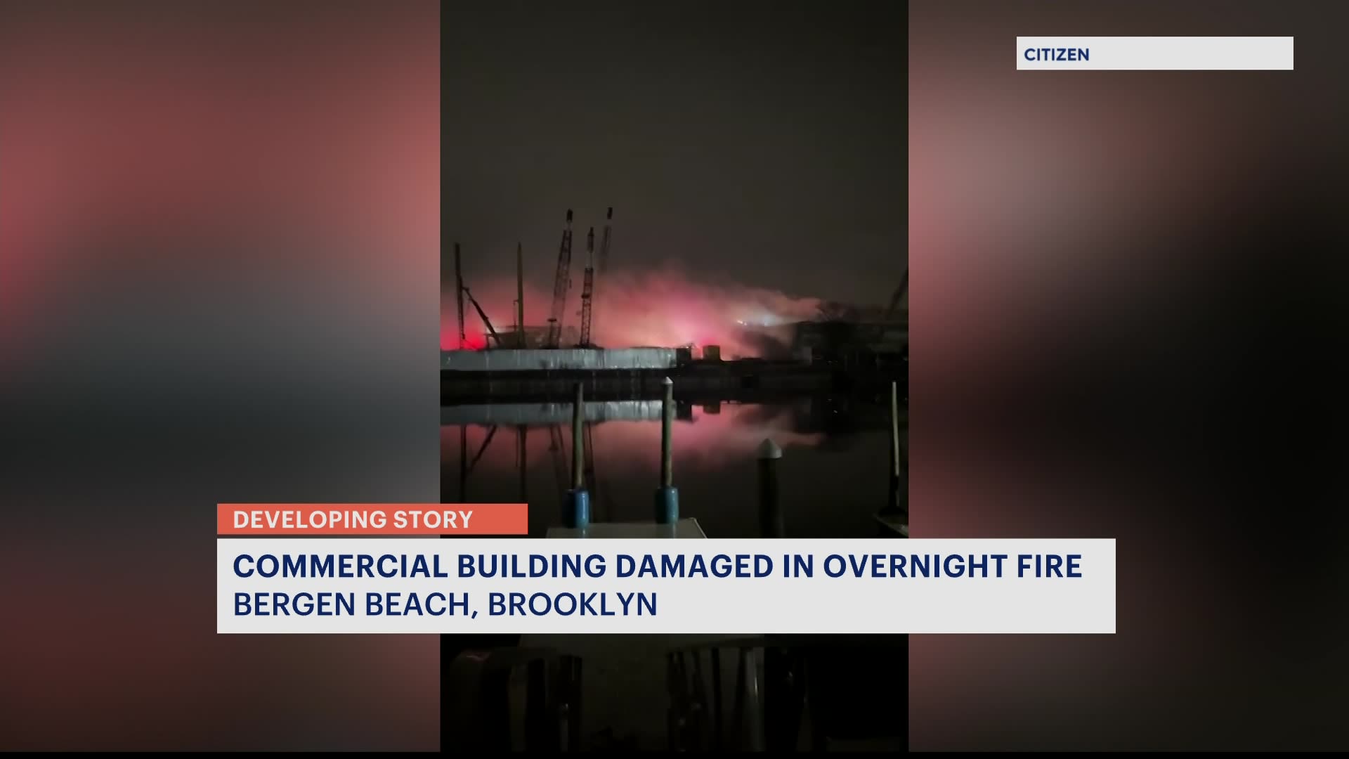 Commercial building damaged during overnight fire in Bergen Beach
