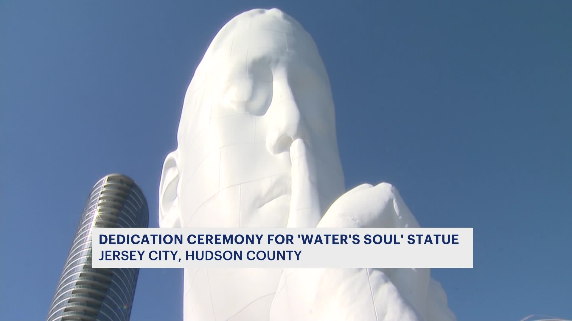Sculpture of giant head ‘shushing’ New York City officially unveiled in ...