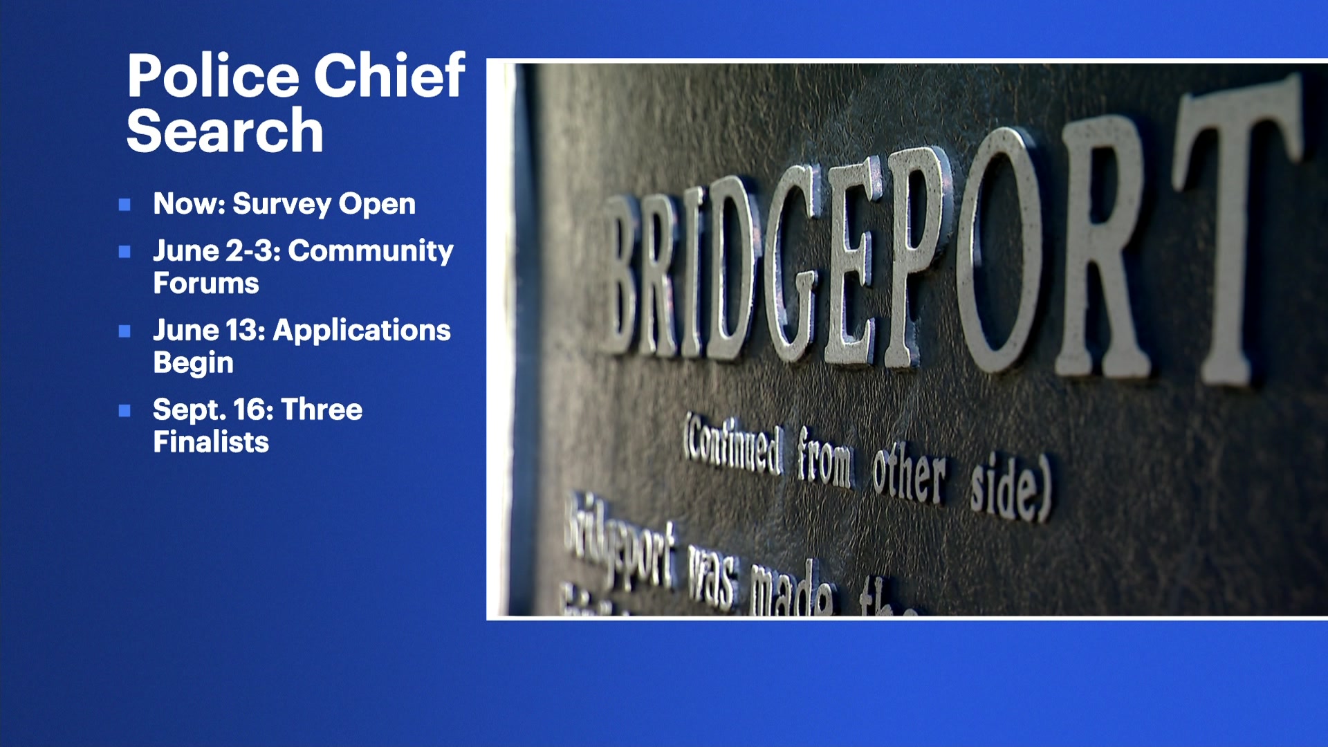 City of Bridgeport launches search for new police chief