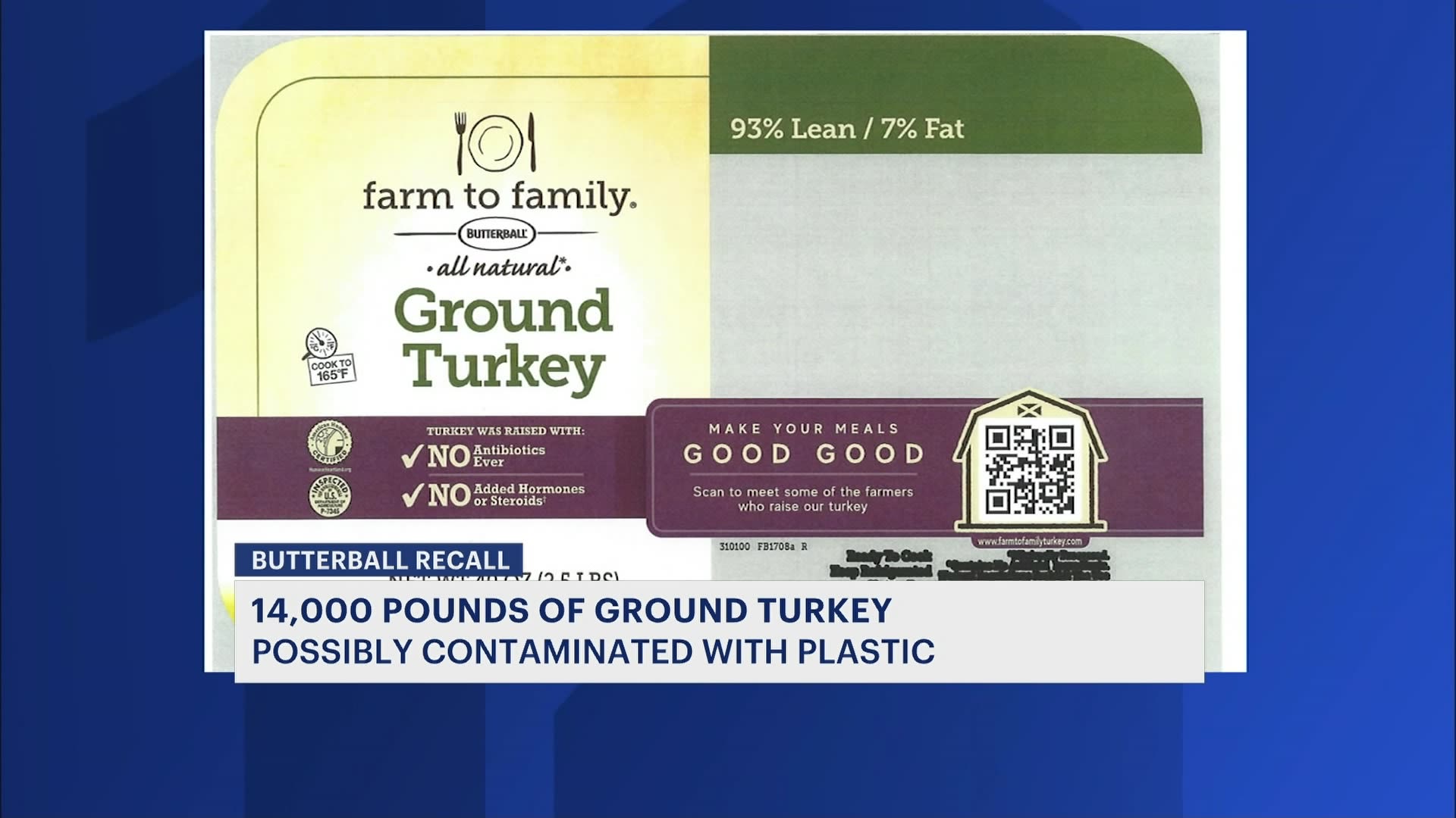 Butterball recalls 14,000 pounds of ground turkey possibly contaminated ...