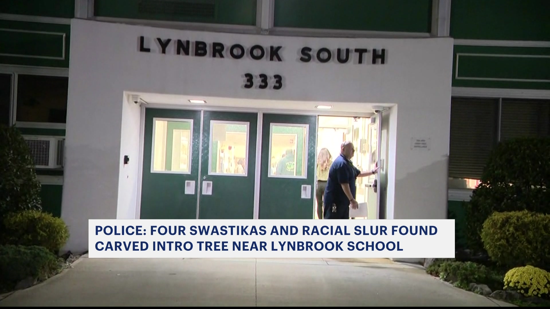 Multiple swastikas, racial slur found carved into tree near school in ...