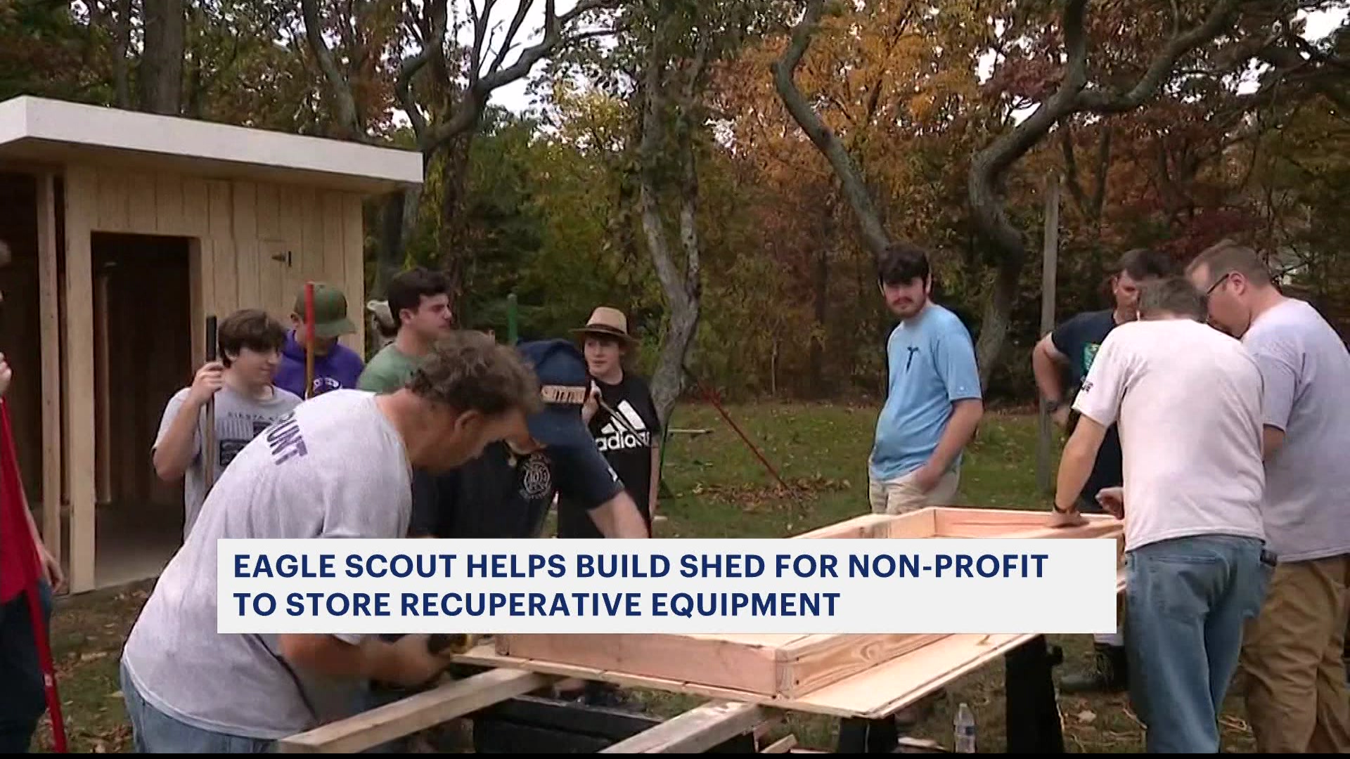 Eagle Scout builds new storage shed for Smithtown nonprofit