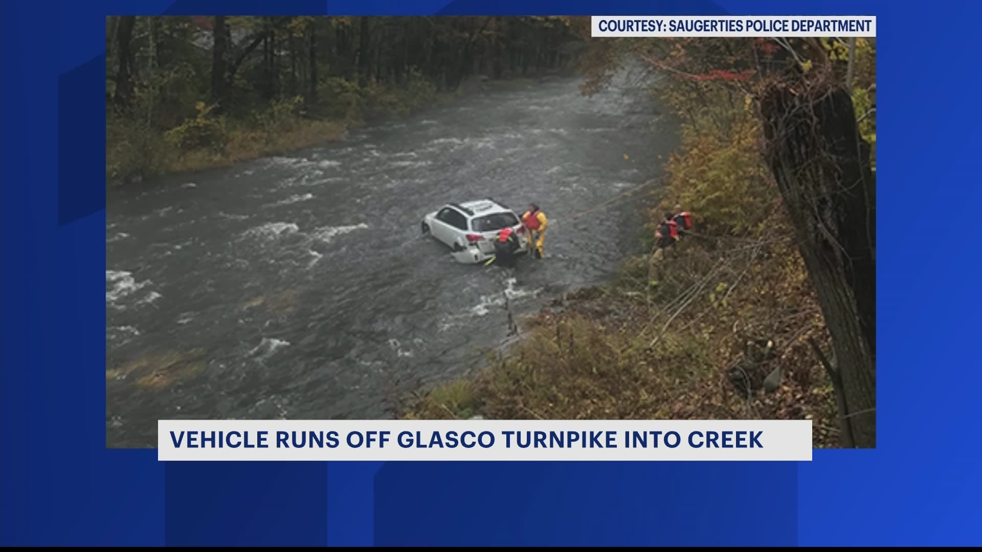 Police: Vehicle runs off Glasco Turnpike into Plattekill Creek