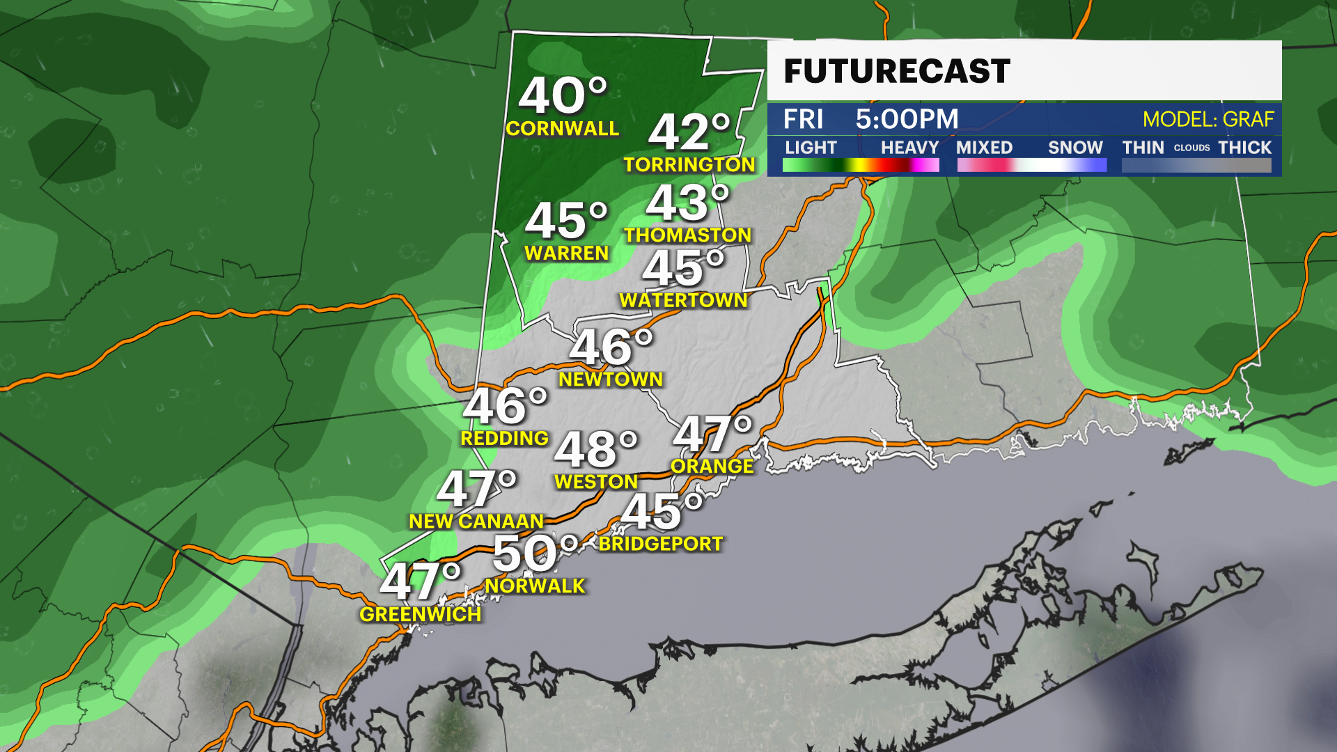 Breezy Friday with rain showers developing in the afternoon