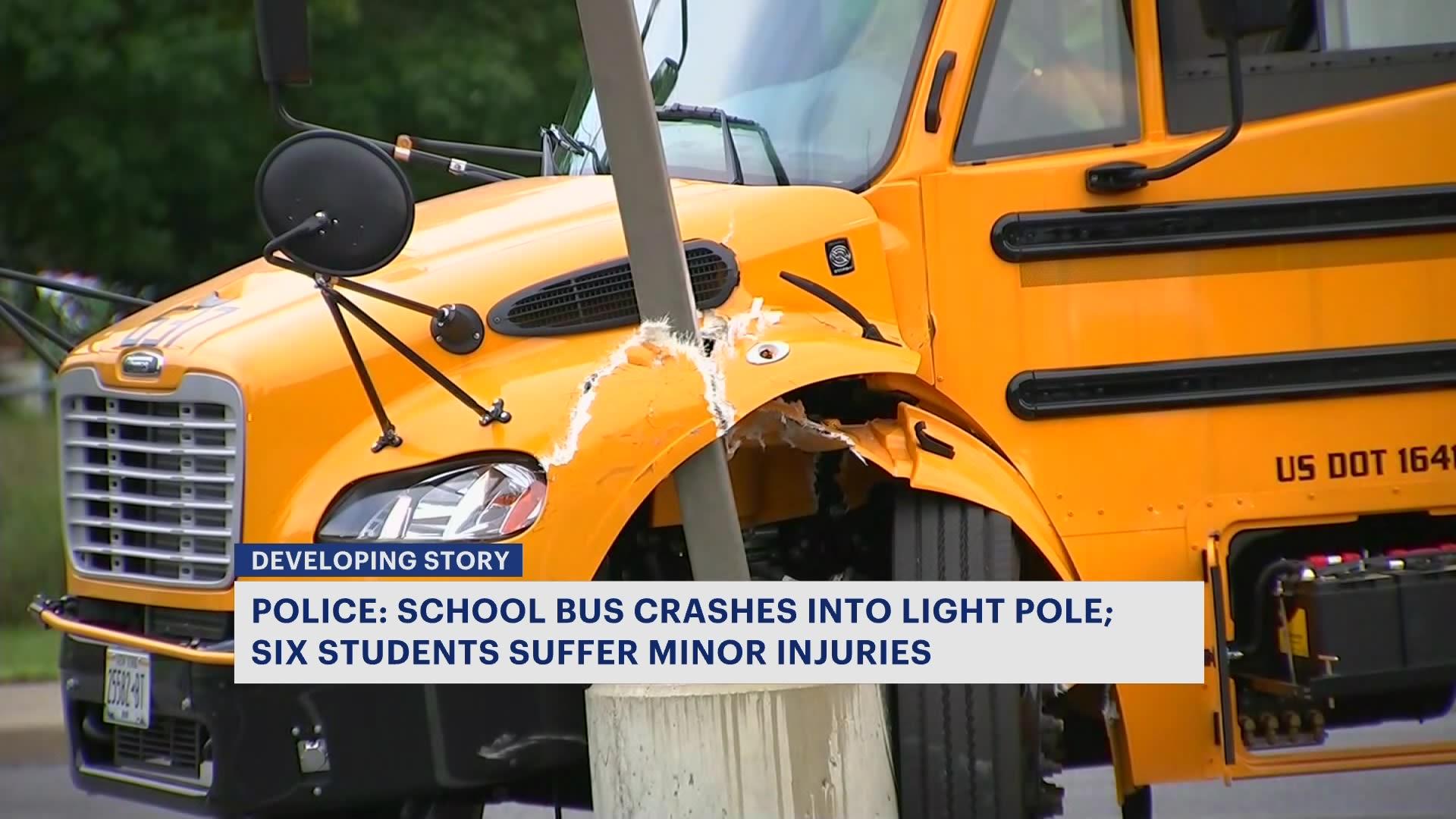 Officials: 6 students, driver injured when school bus crashes into ...