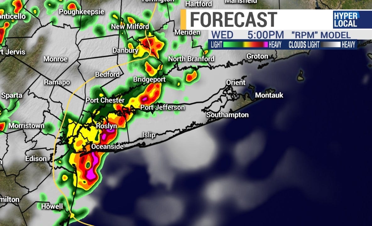 Thunderstorms, showers roll through Long Island