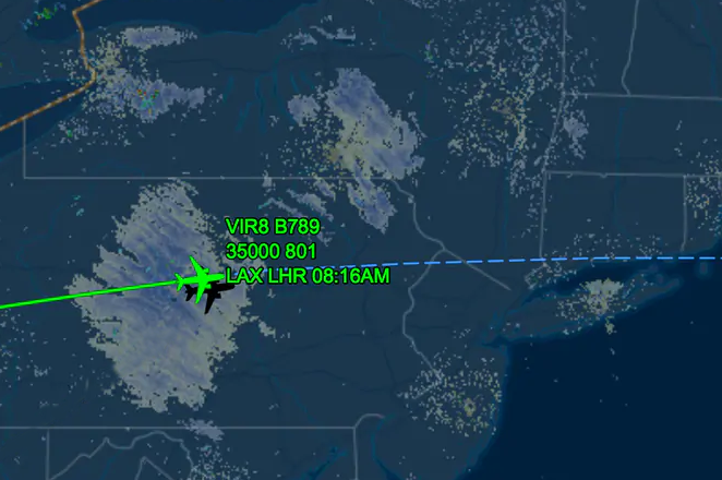Record jet stream speed recorded over CT; propels flight to 801 mph