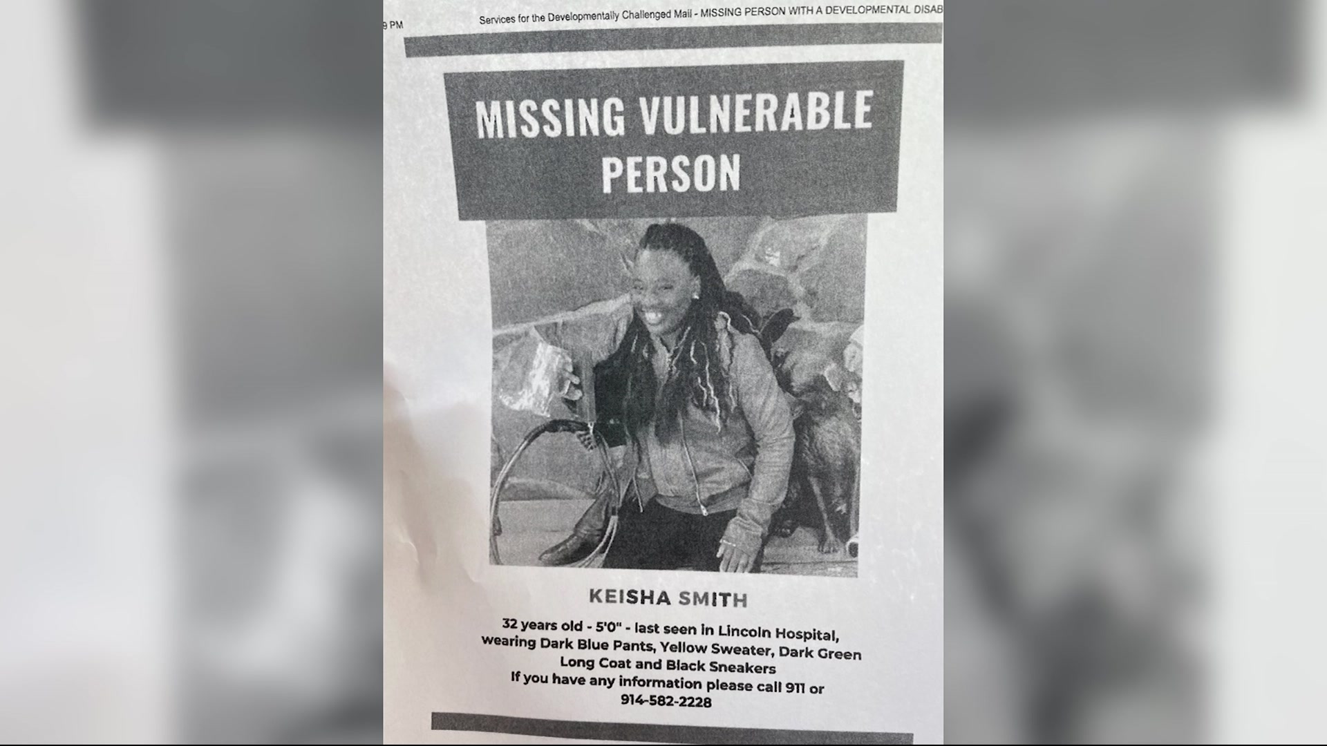 NYPD: Bronx native Keisha Smith, 32, last seen at Lincoln Hospital