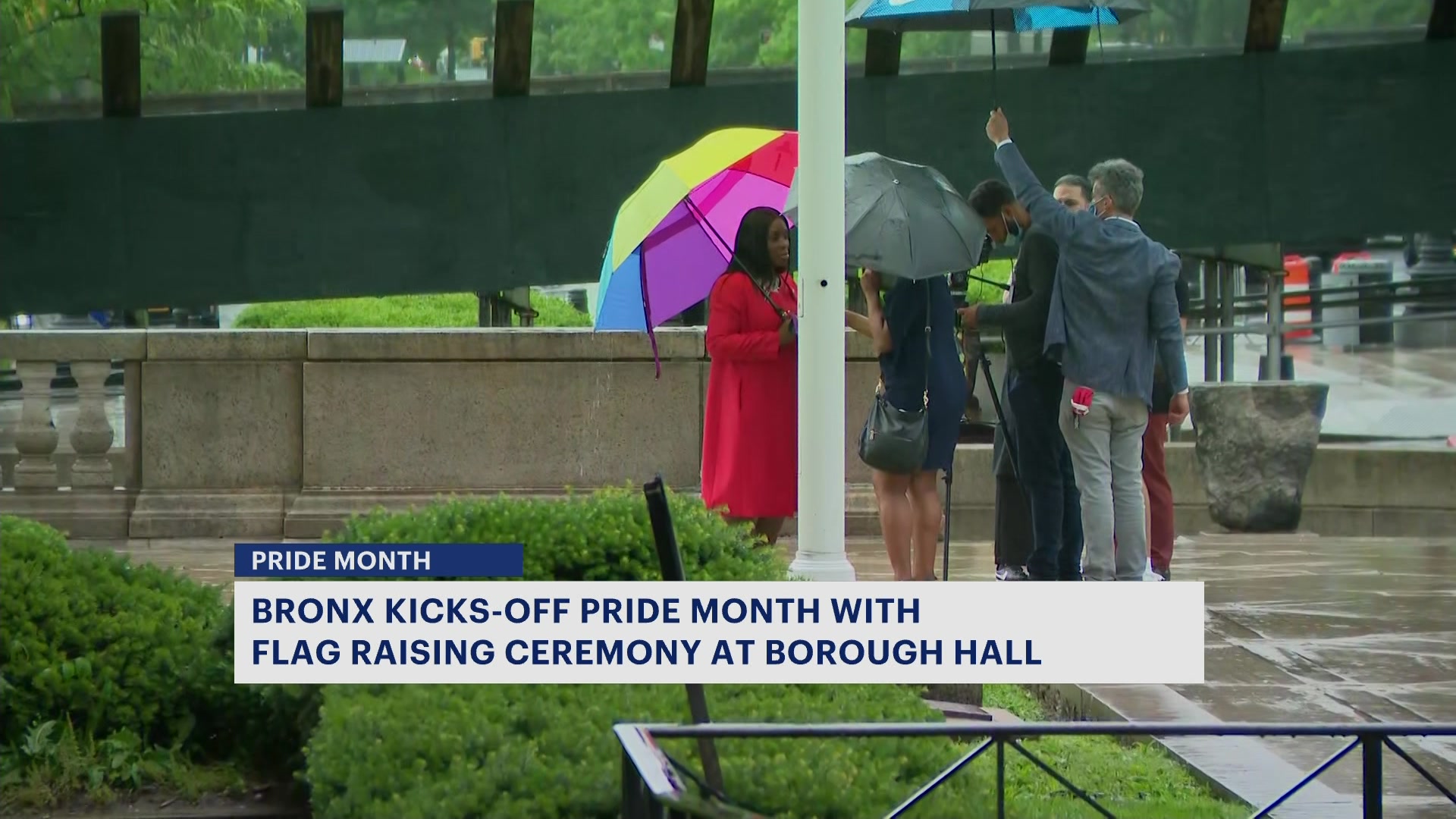 Flag raised at Bronx Borough Hall to kick off Pride month