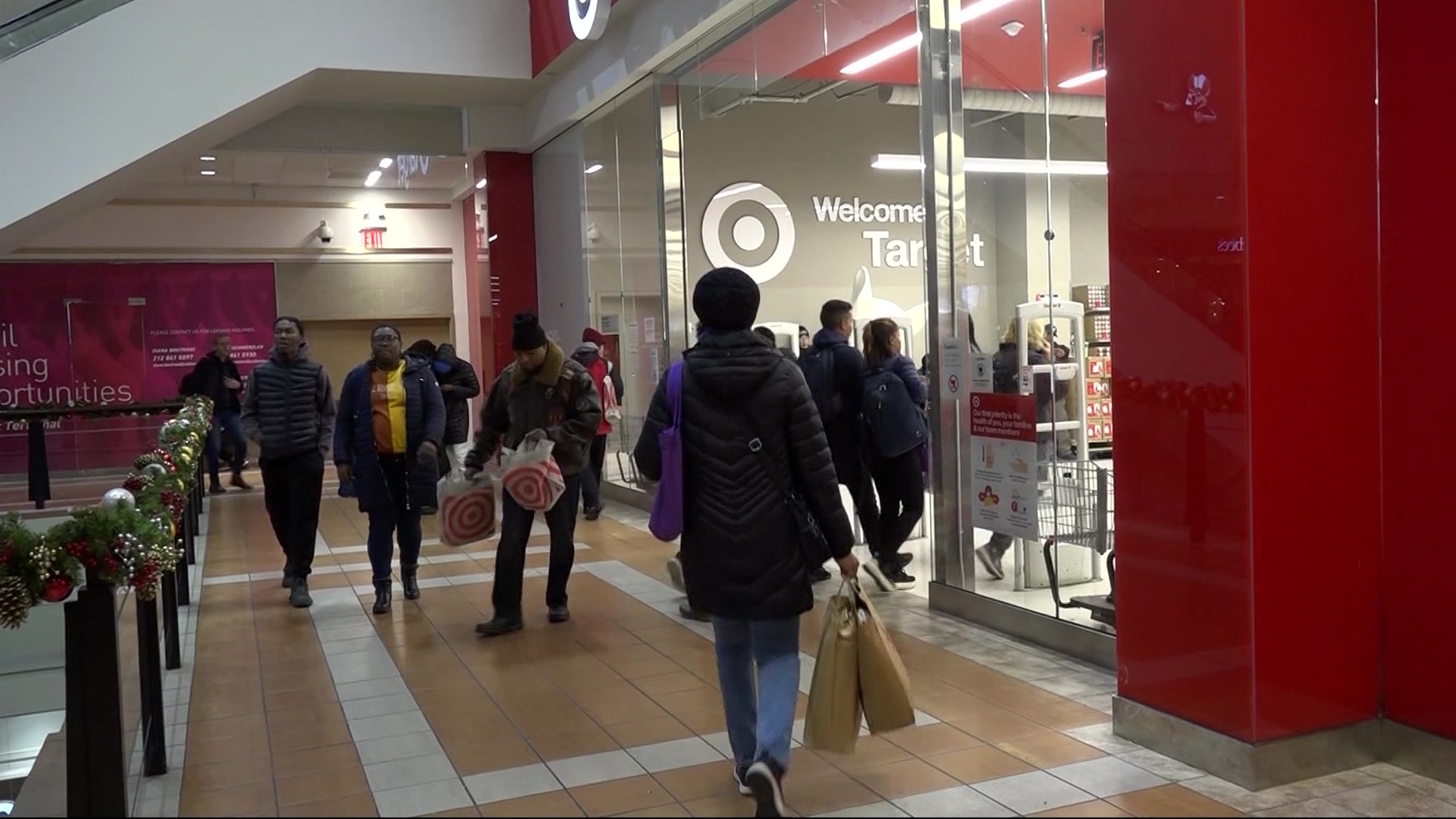 Casual holiday shopping for Black Friday at Atlantic Terminal Mall