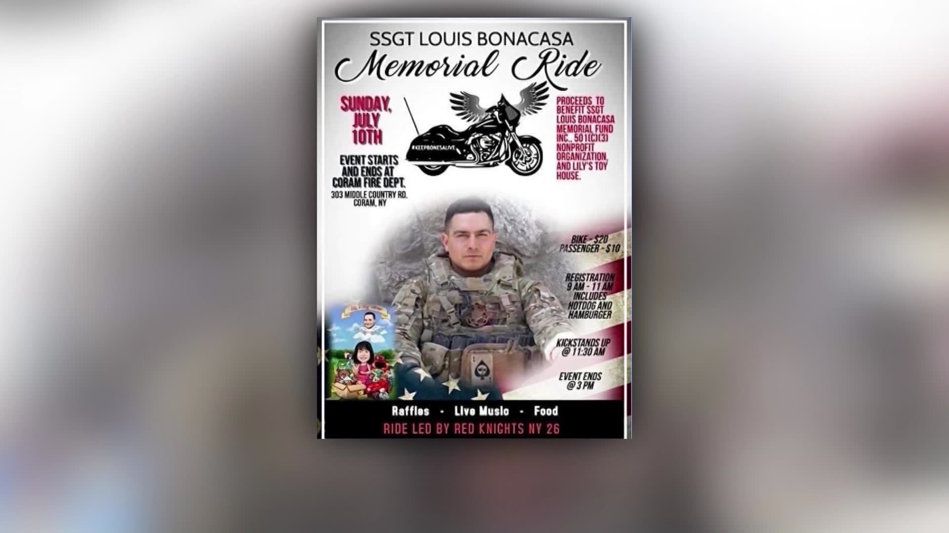 Motorcyclists gather at Coram Fire Department for Staff Sgt. Louis ...