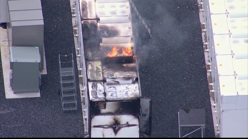 2nd location sparks as lithium-ion battery fire still smolders in ...