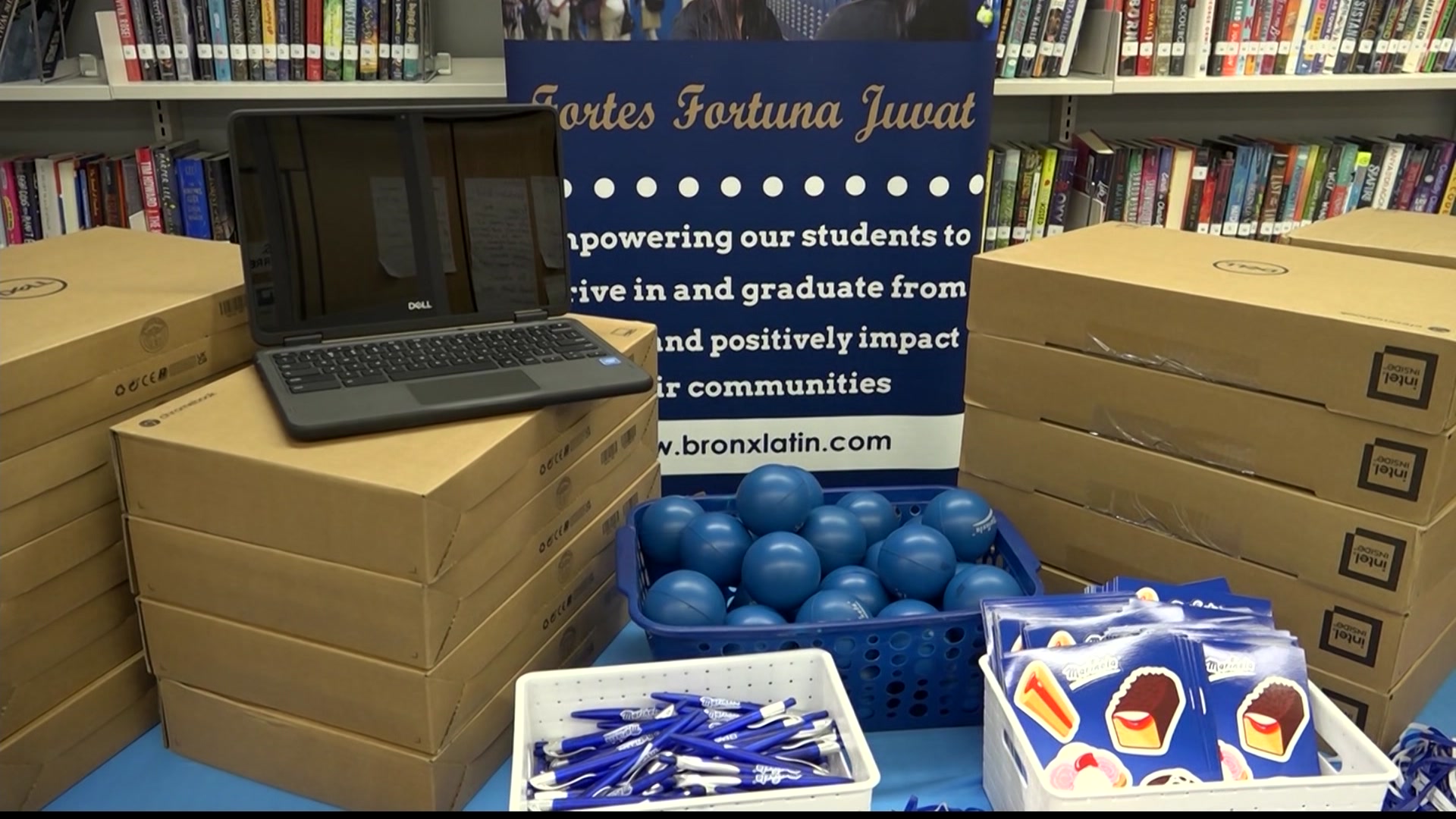 College-bound Bronx Latin school seniors gifted with brand-new laptops