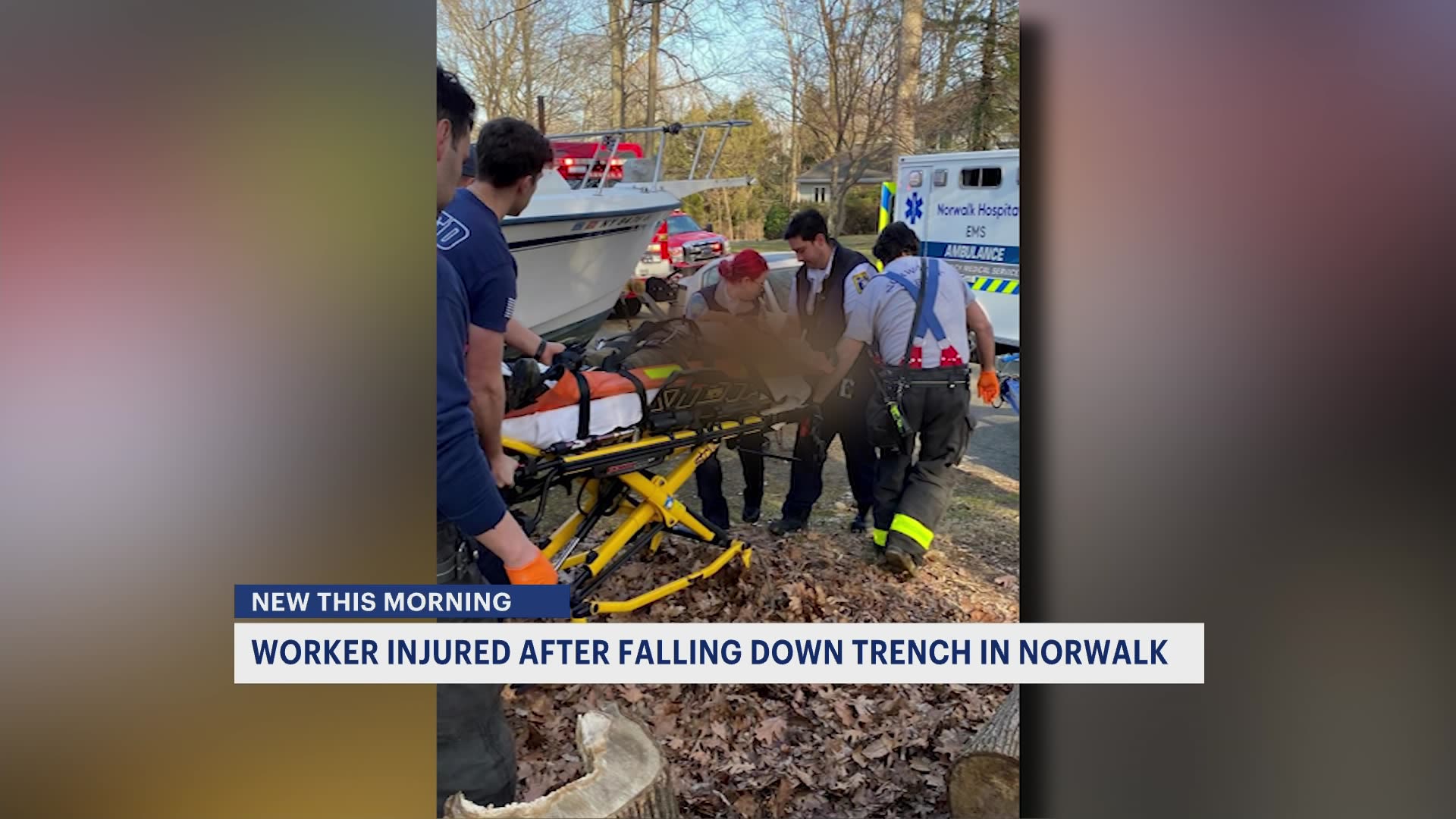 Fire officials: Man knocked into trench in Norwalk backhoe accident
