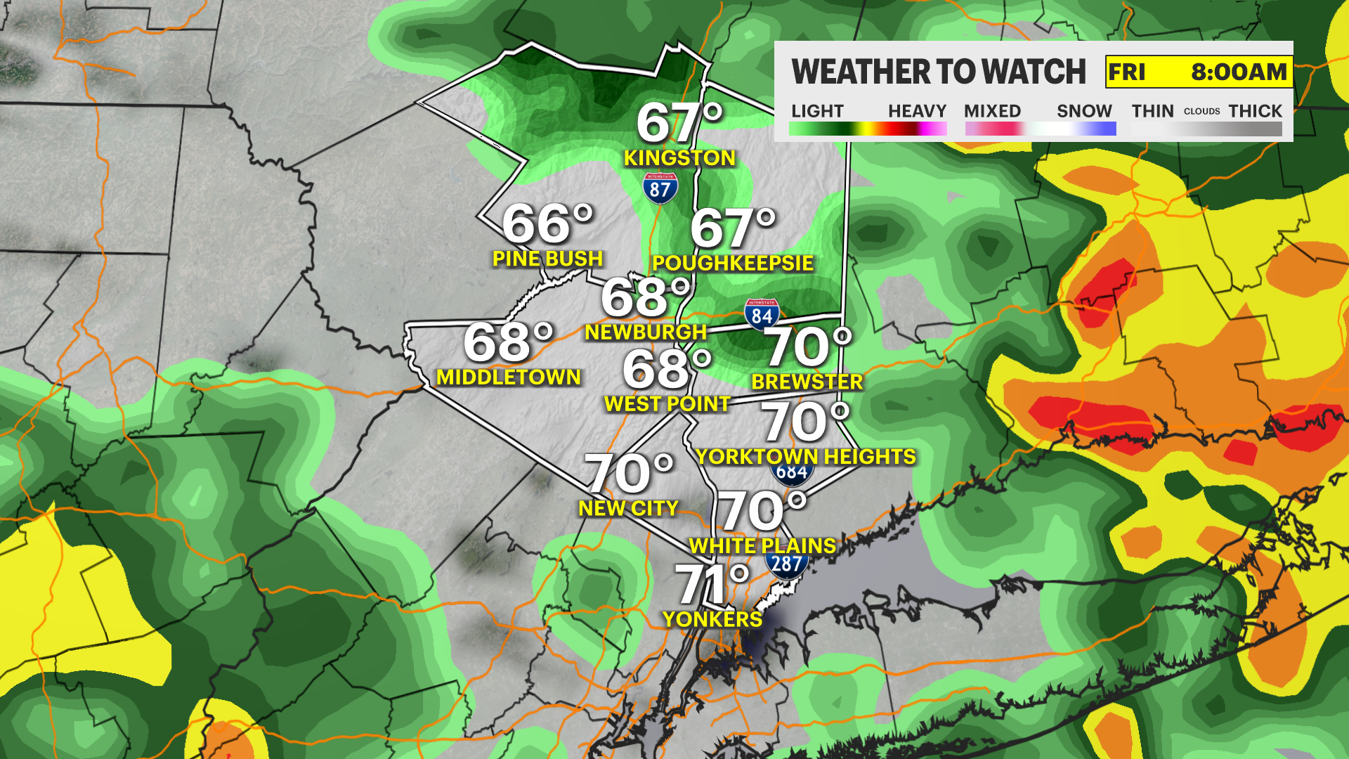 Weather to Watch: Rain expected for Friday morning’s commute in Hudson ...
