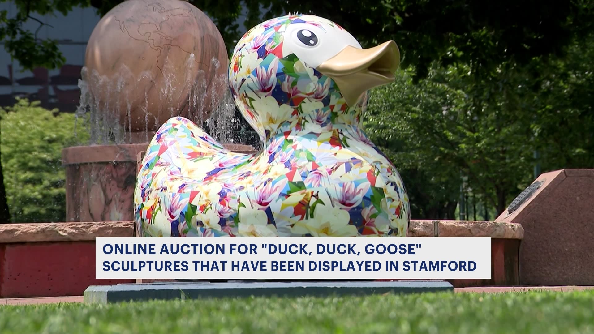 Stamford's painted duck statues up for auction next month