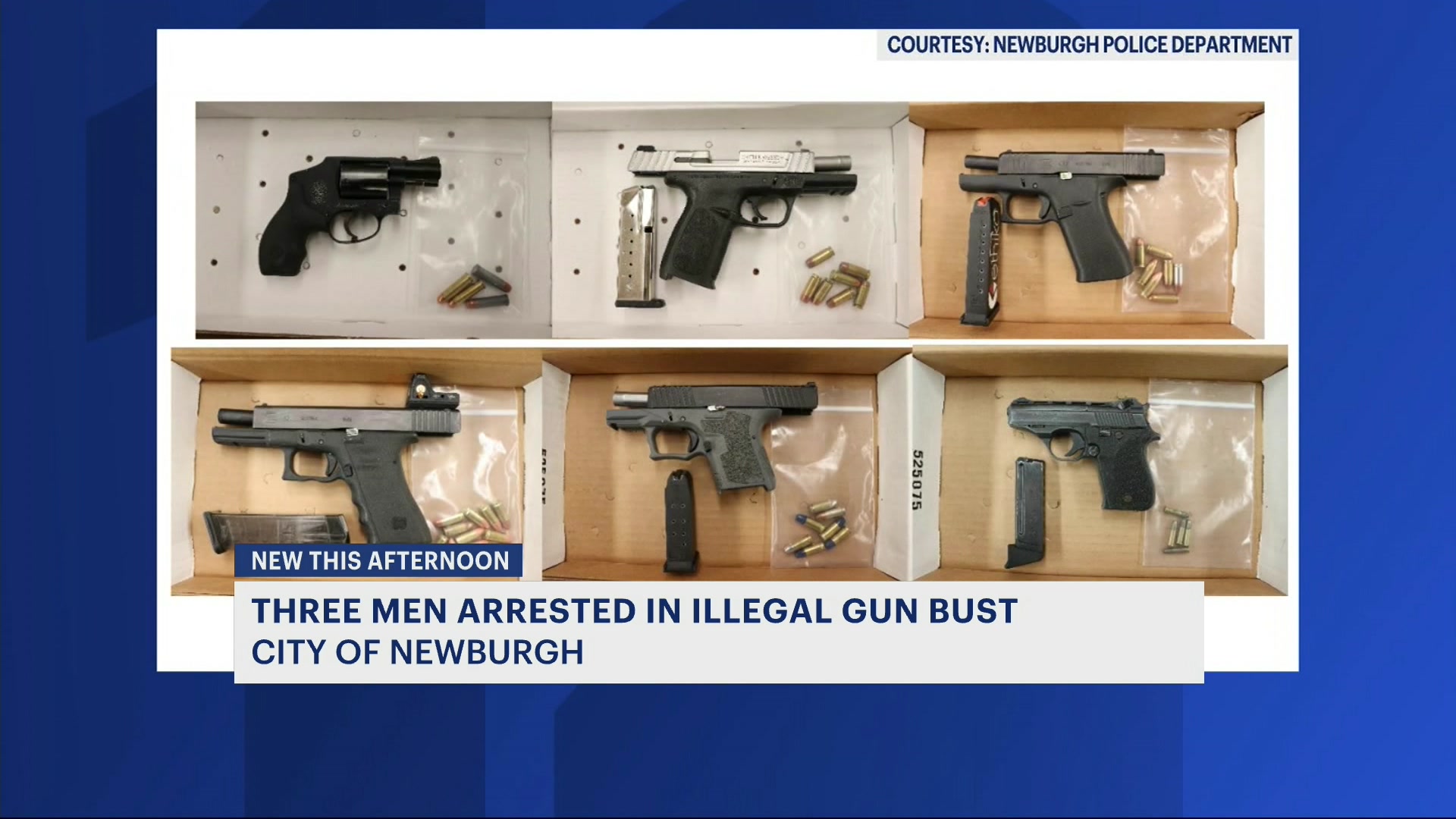 City of Newburgh police recover 6 illegal handguns