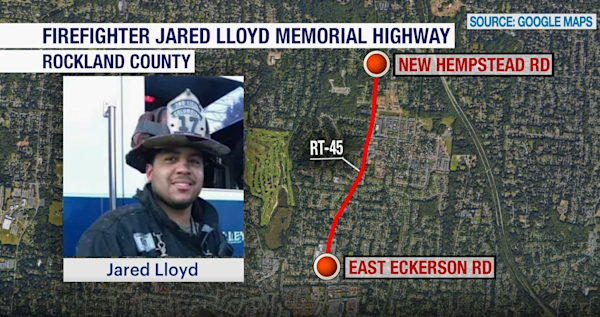 Highway named in honor of fallen firefighter Jared Lloyd