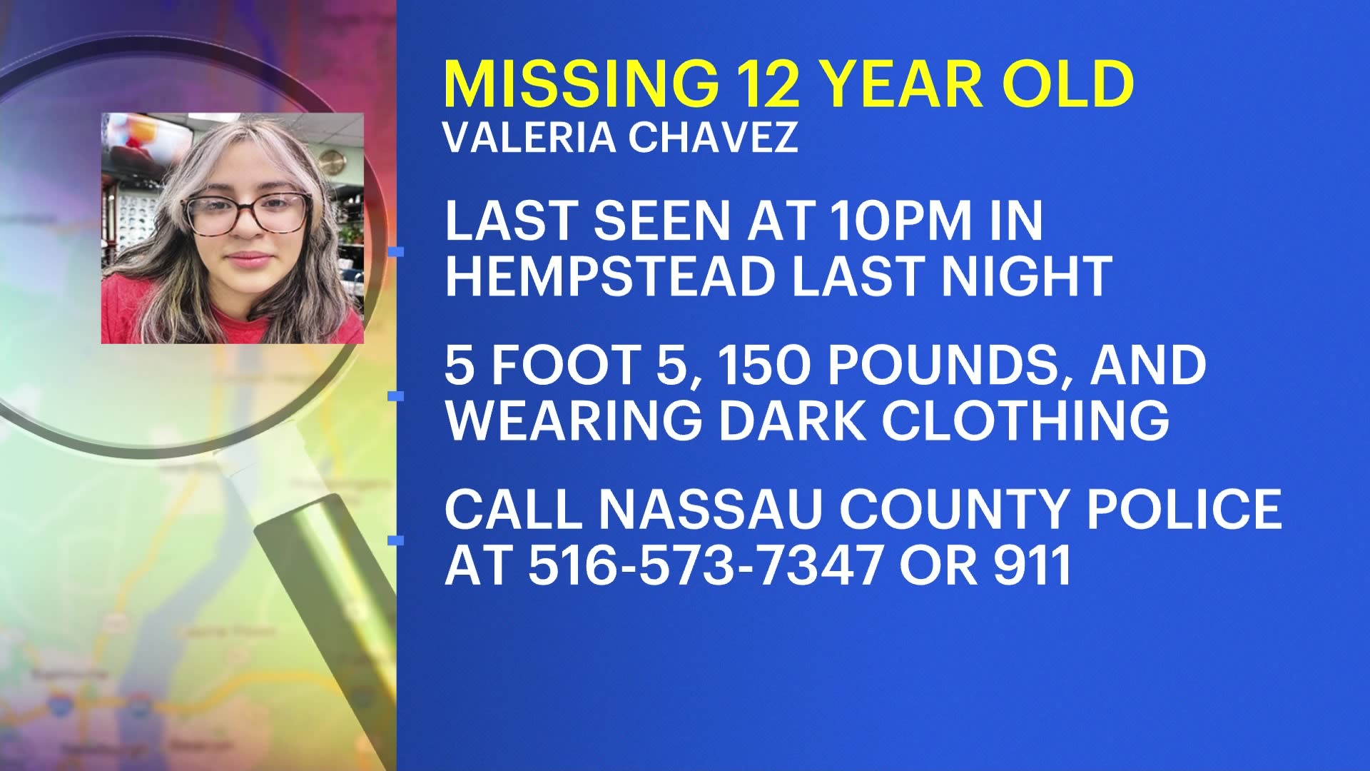 Nassau Police 12 Year Old Hempstead Girl Reported Missing