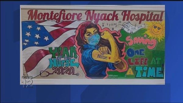 New City artist creates mural for Nyack Hospital nurses