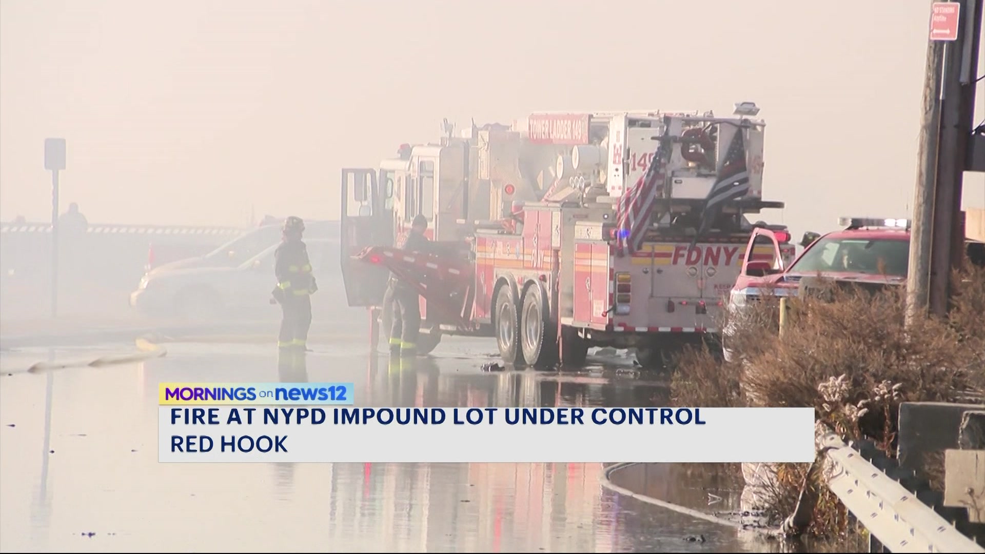 FDNY: Large fire at NYPD impound in Red Hook now under control