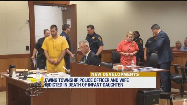 Suspended Ewing police officer, wife indicted in infant's death