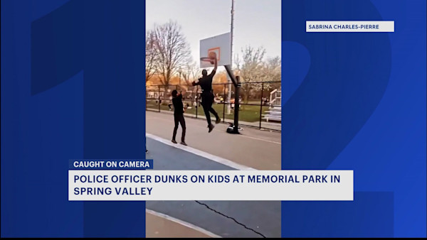 Spring Valley police officer shows off his skills on basketball court