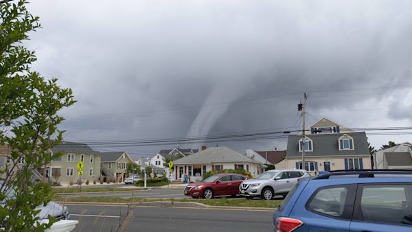 Large waterspout seen at the Jersey Shore as storms moved across region