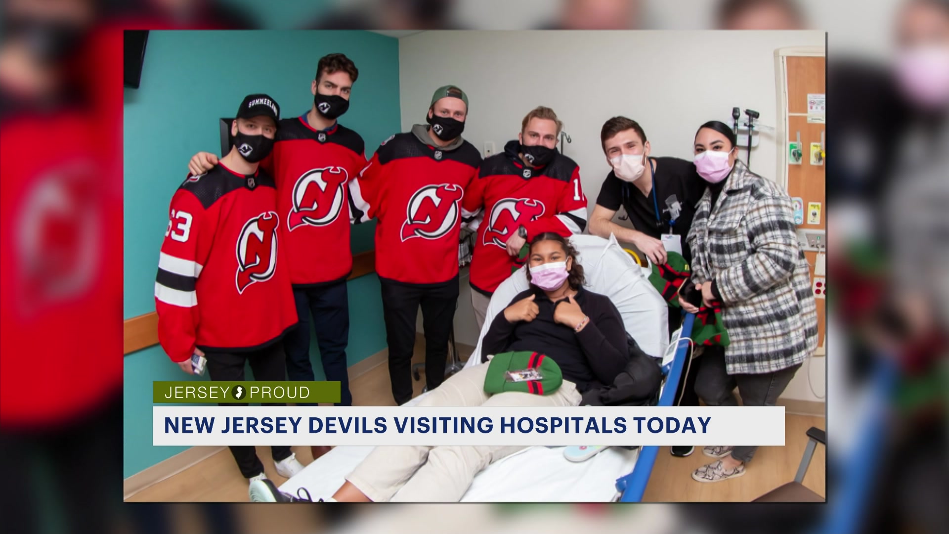 Jersey Proud: Devils spread holiday cheer throughout North Jersey hospitals