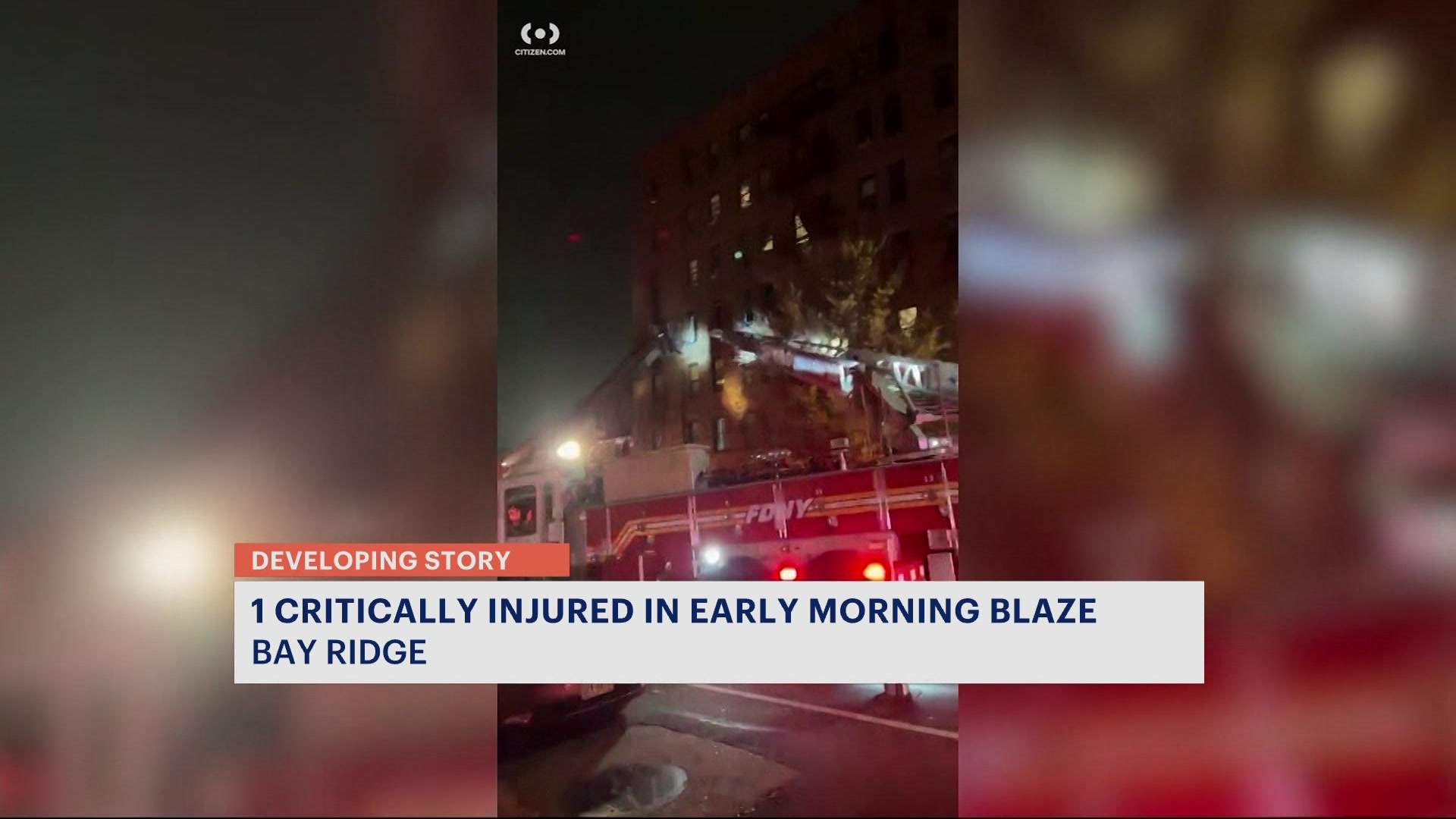 FDNY: Person seriously injured in fire at Bay Ridge apartment building