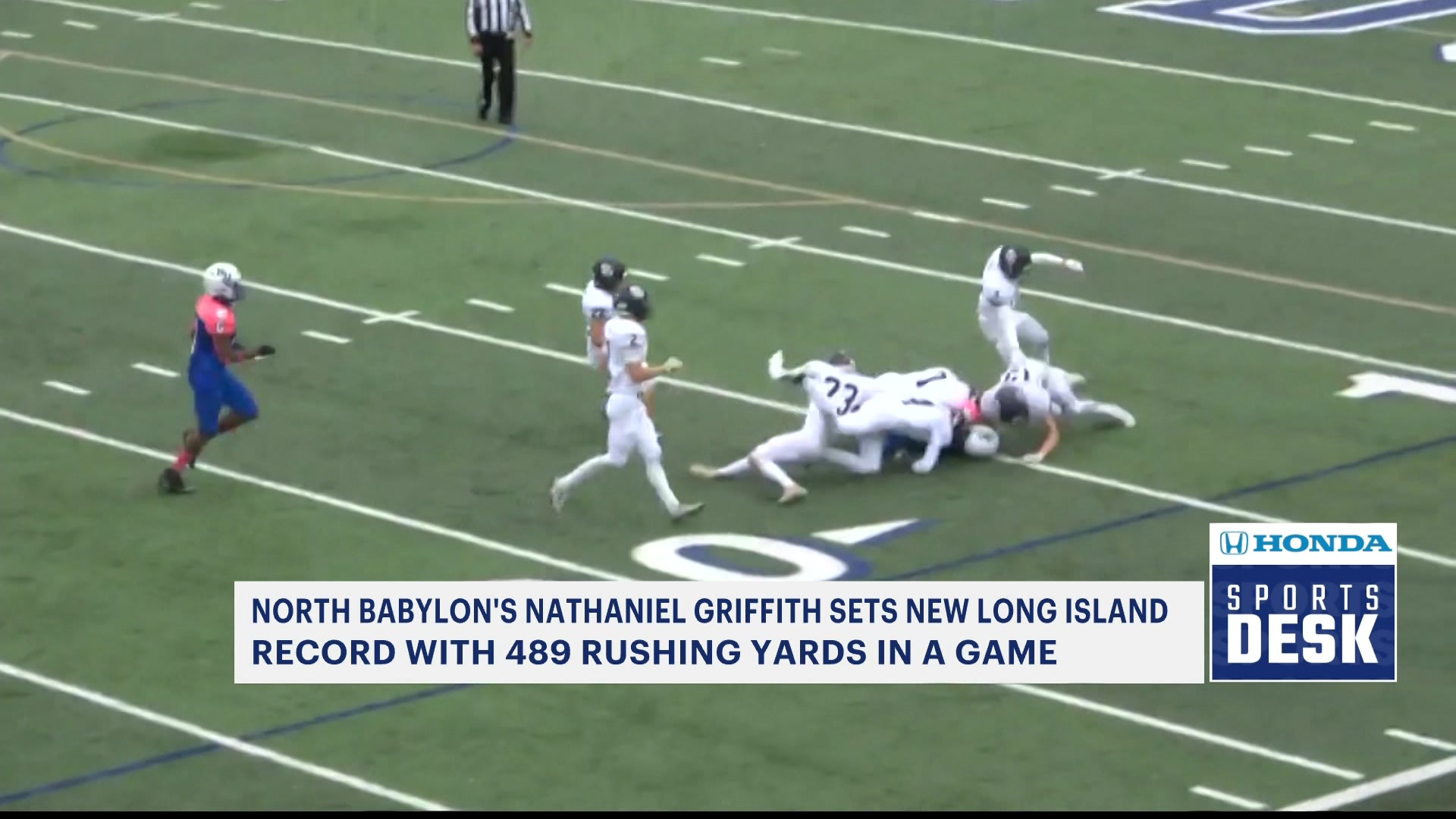 North Babylon's Nathaniel Griffith sets new Long Island rushing record