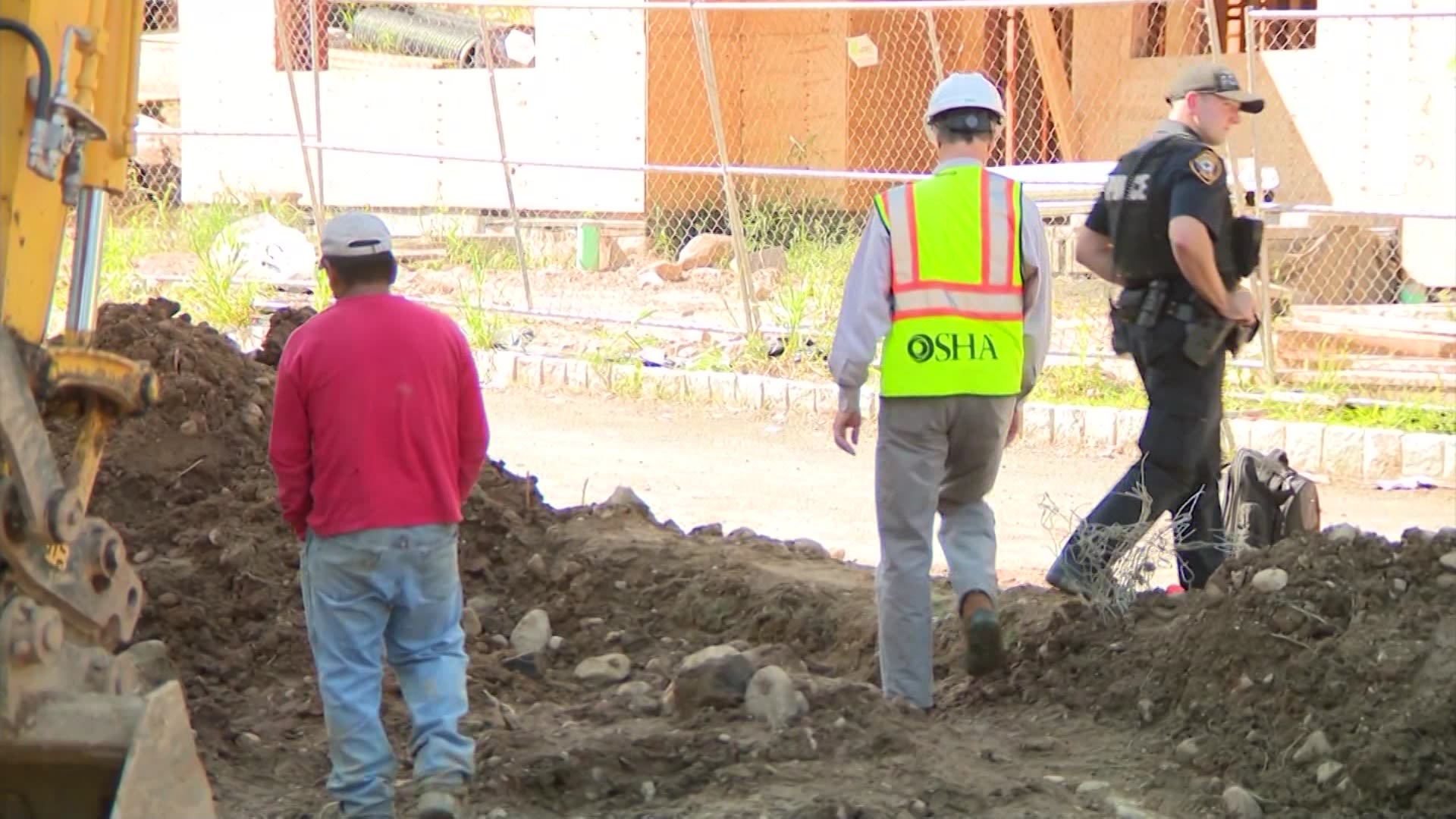 Construction worker rescued from trench collapse in Monsey