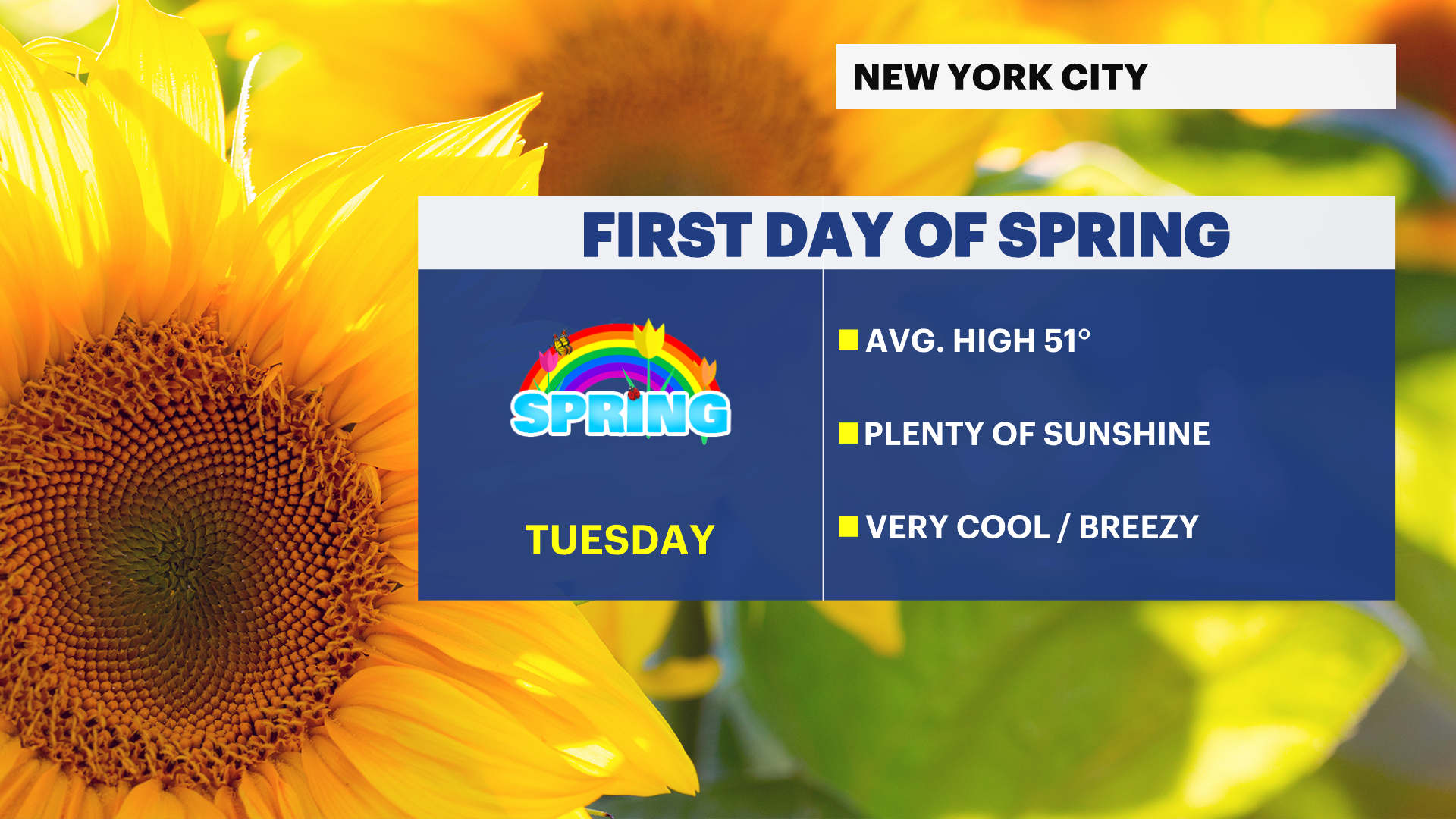 Chilly morning, cool afternoon Monday in New York City